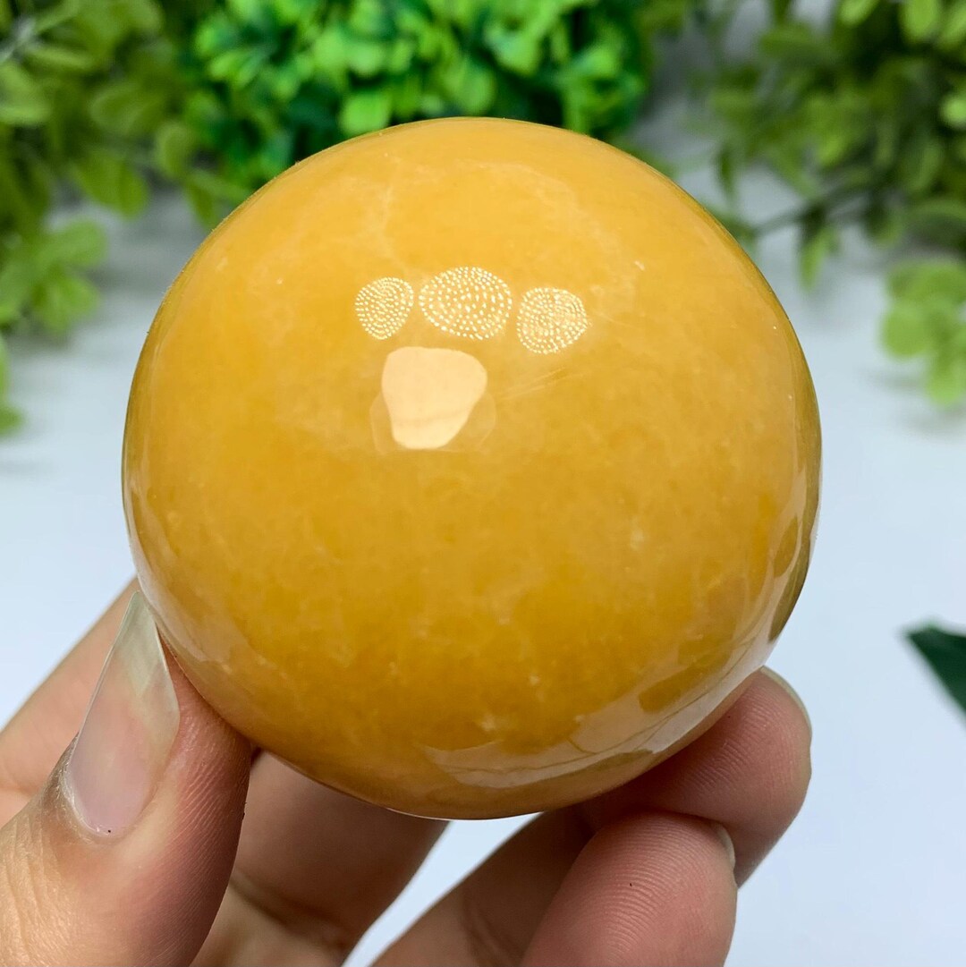 230g Beautiful Mango Calcite Sphere, Mango Calcite Ball, Mango Calcite ...