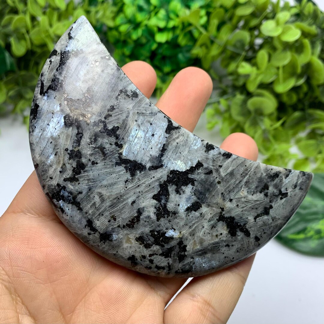 180g Best Quality Rainbow Larvikite Moon, Larvikite Stone Moon ...