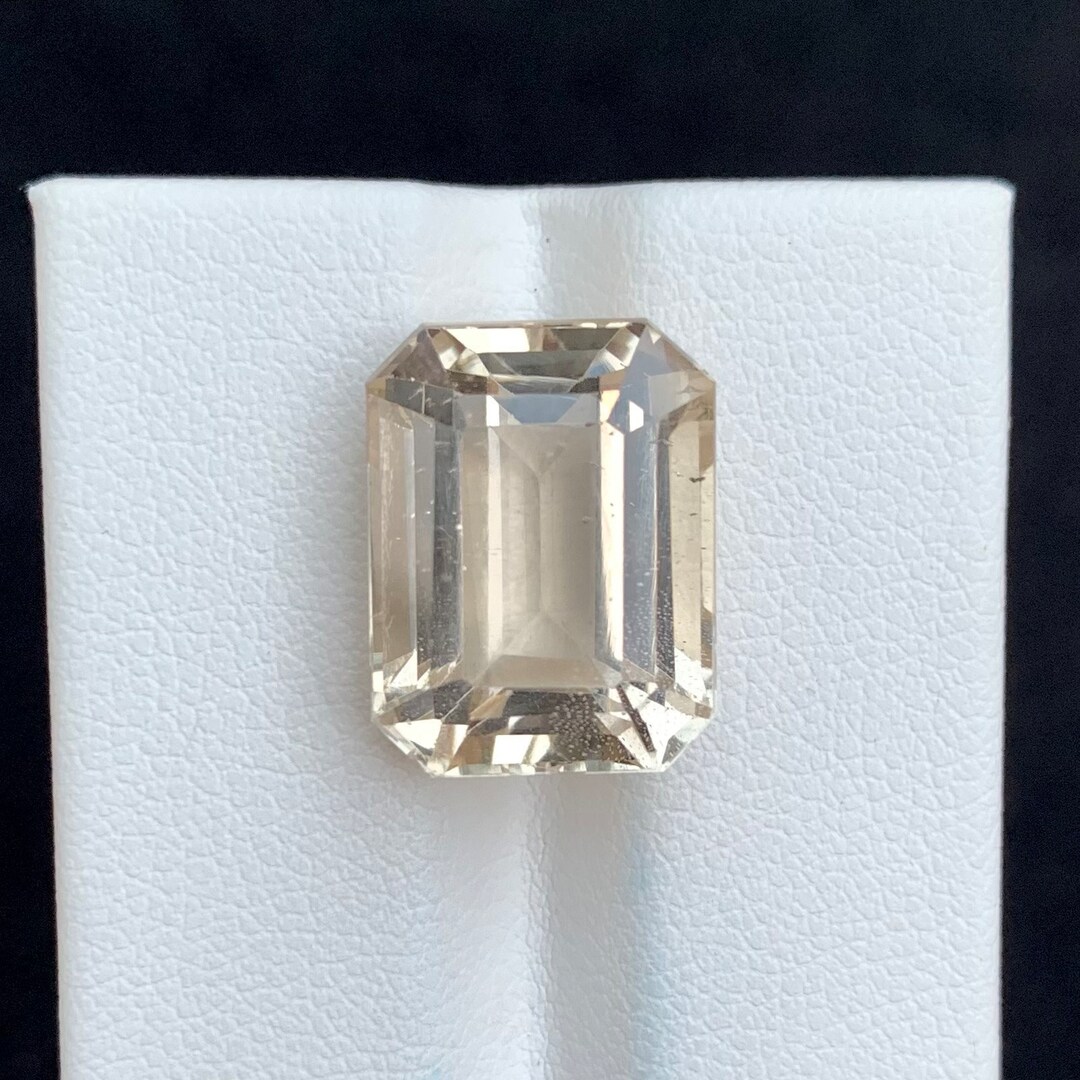 15.5 Ct's Natural Golden Emerald Cut Topaz, Loose Topaz, Topaz Gemstone ...