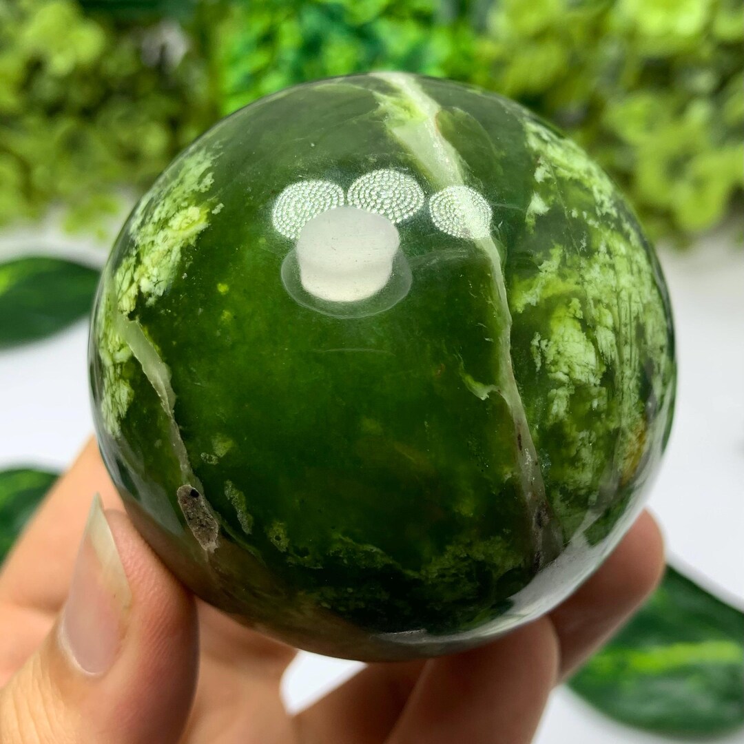 388g Best Quality Green Transparent Jade Sphere, Shah Maqsood Jade ...