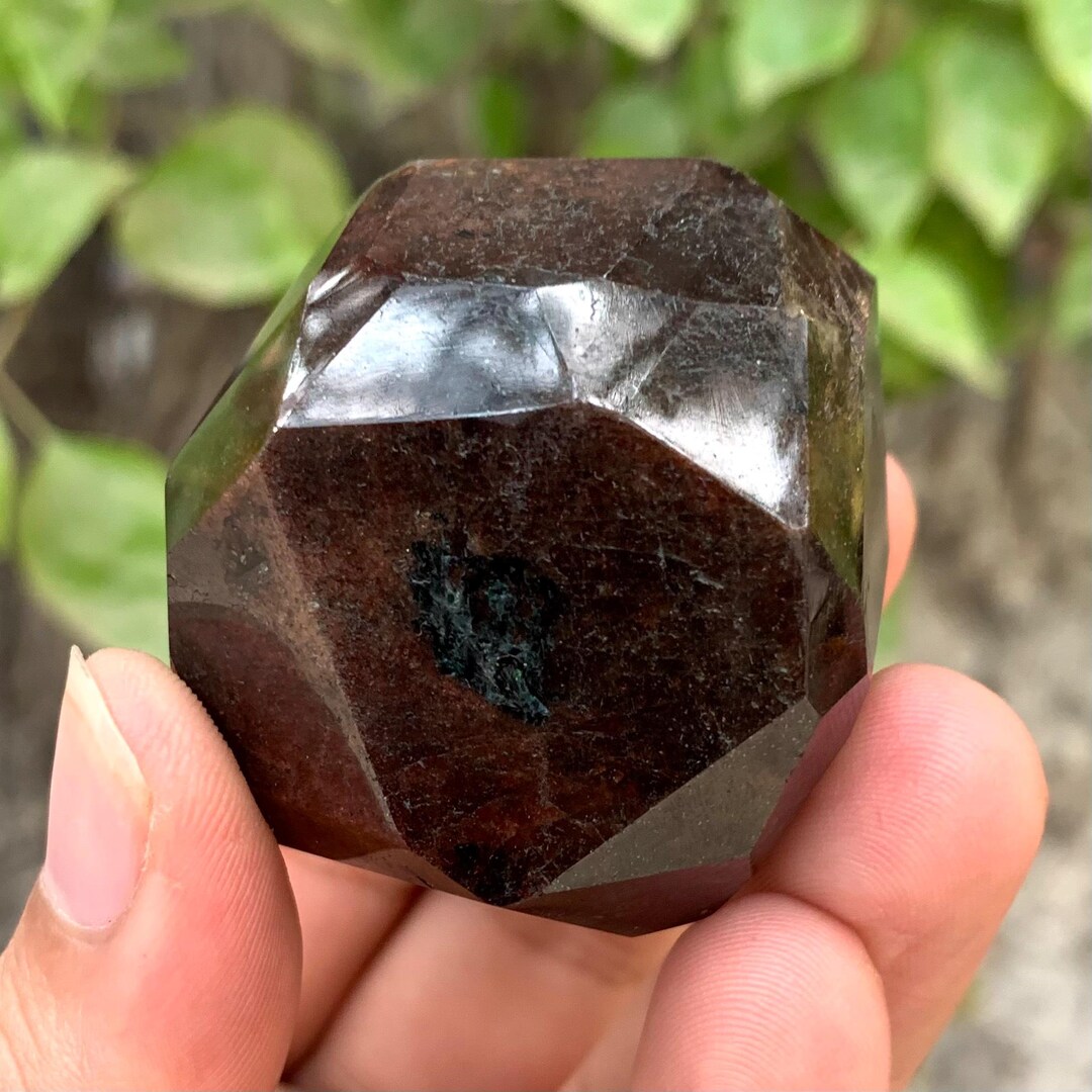 189g Lustrous Red Almandine Faceted Garnet, Faceted Red Garnet, Almandine Garnet Crystal ...