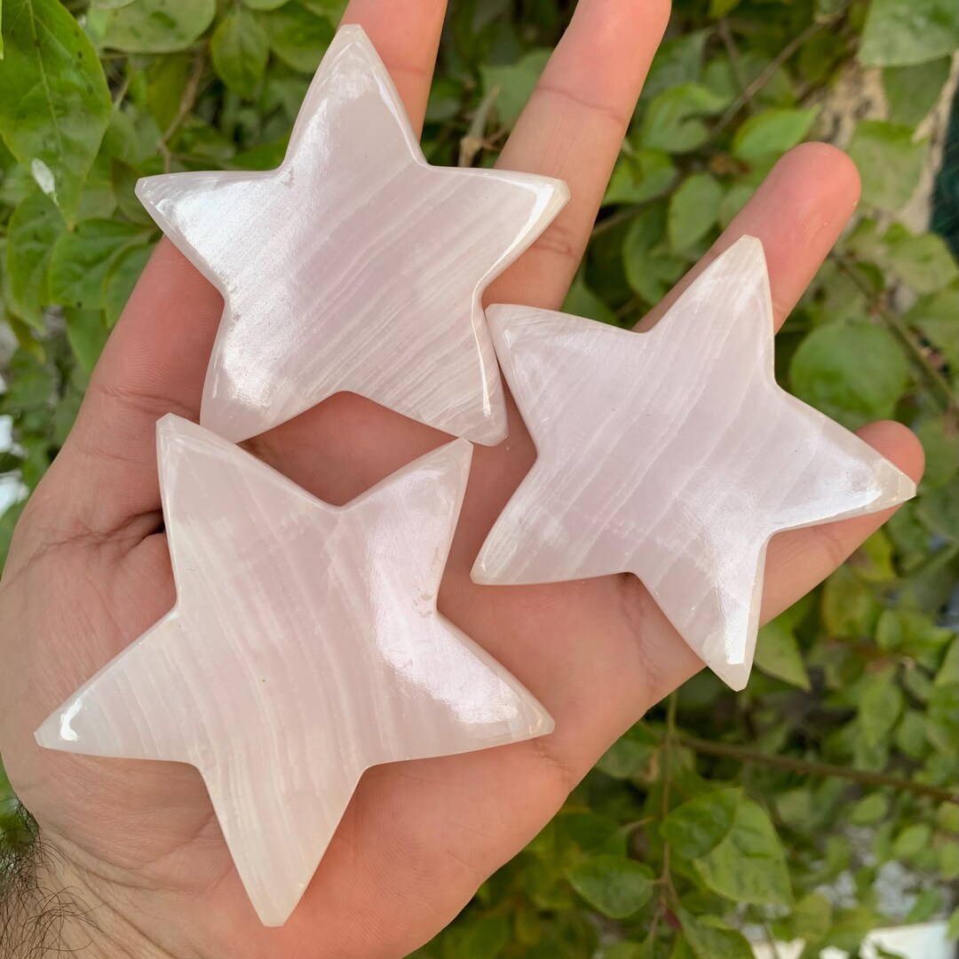 Beautiful Uv-reactive Pink Mangano Calcite Star, Pink Calcite Star ...