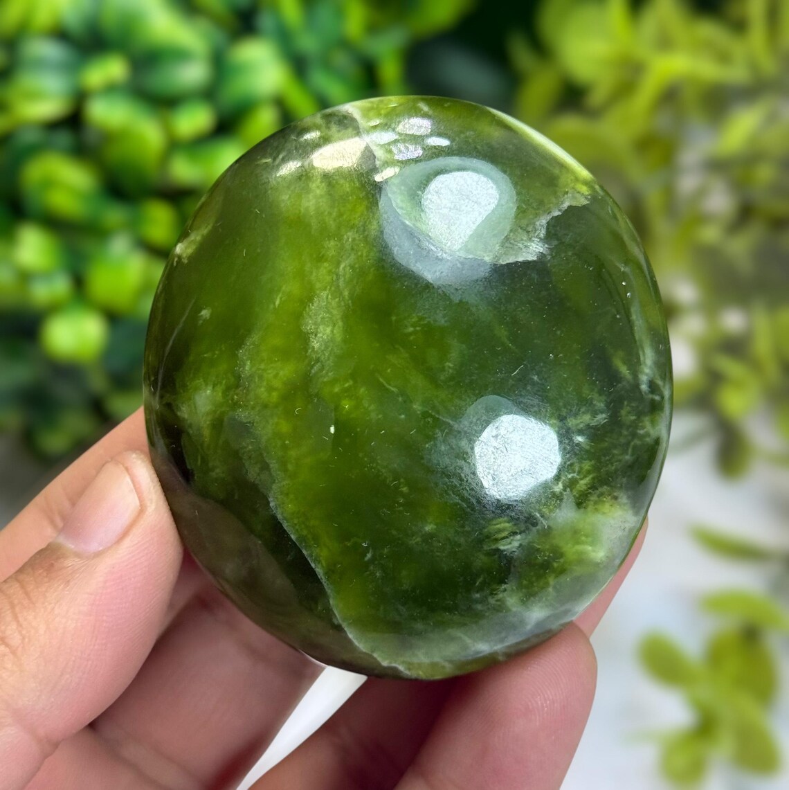 145g Best Quality Green Transparent Jade Palm Stone, Shah Maqsood Jade ...