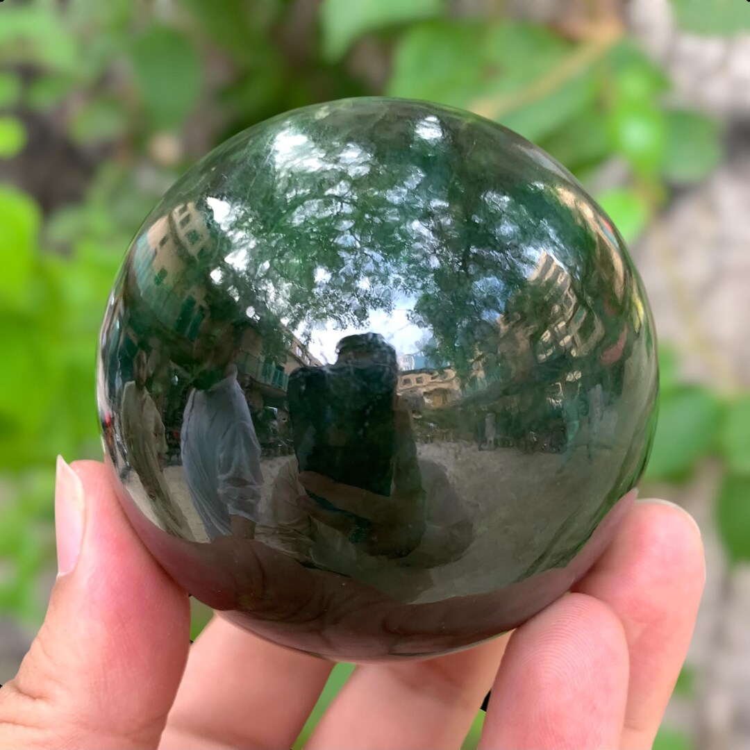 540g AAA Quality Green Nephrite Jade, Nephrite Jade, Nephrite Sphere ...