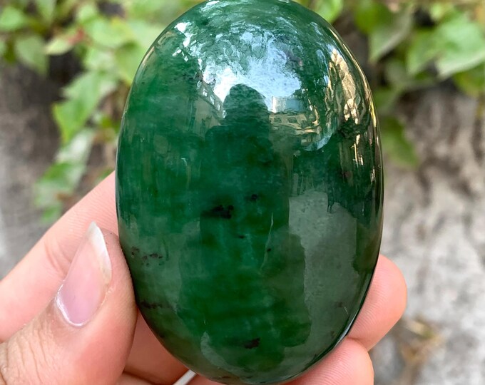 140g Best Quality Green Nephrite Jade Palm Stone, Nephrite Jade ...