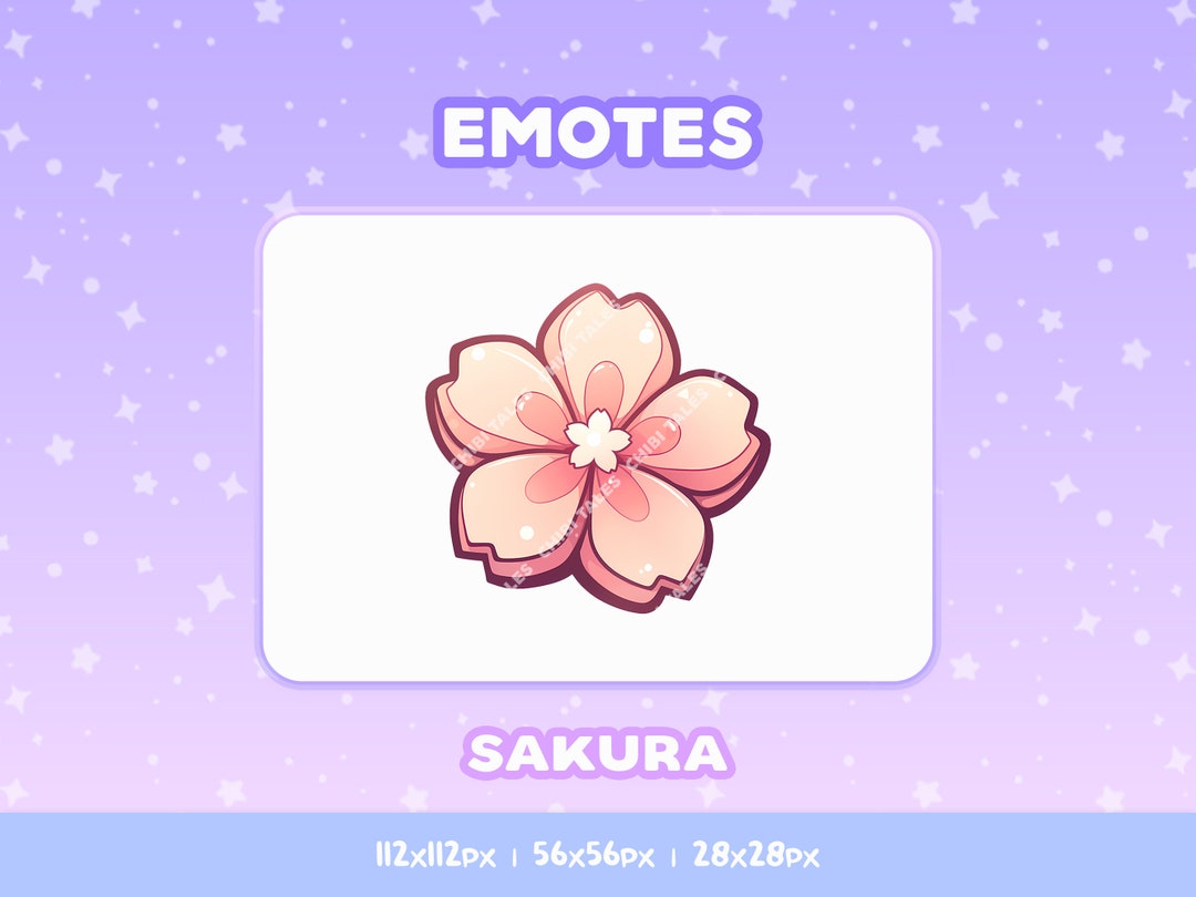 Sakura Emote Cute Emote Design Twitch Discord Youtube Stream Assets - Etsy
