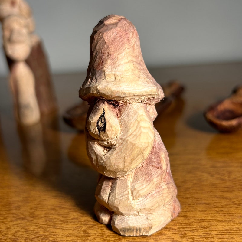 Hand Carved Gnomes - Etsy