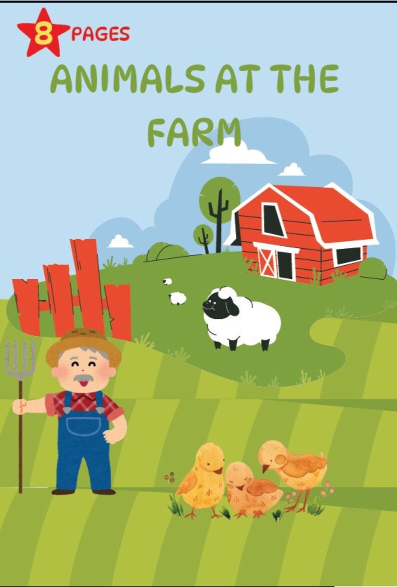Coloring Book - Animals at the Farm - Etsy