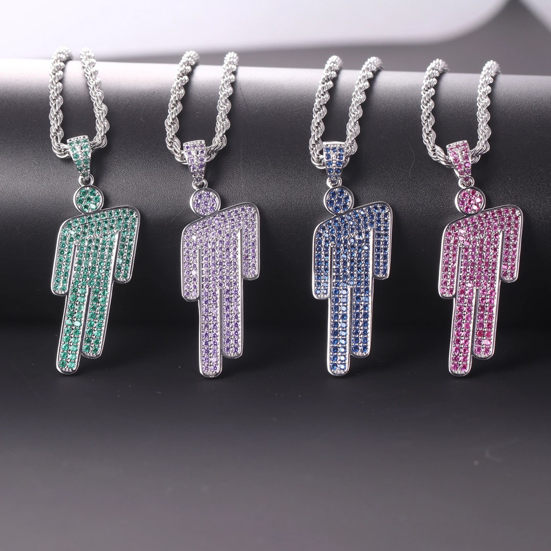 Billie Eilish Blohsh Necklace, High Quality Hip Hop Twist Chain, Black ...