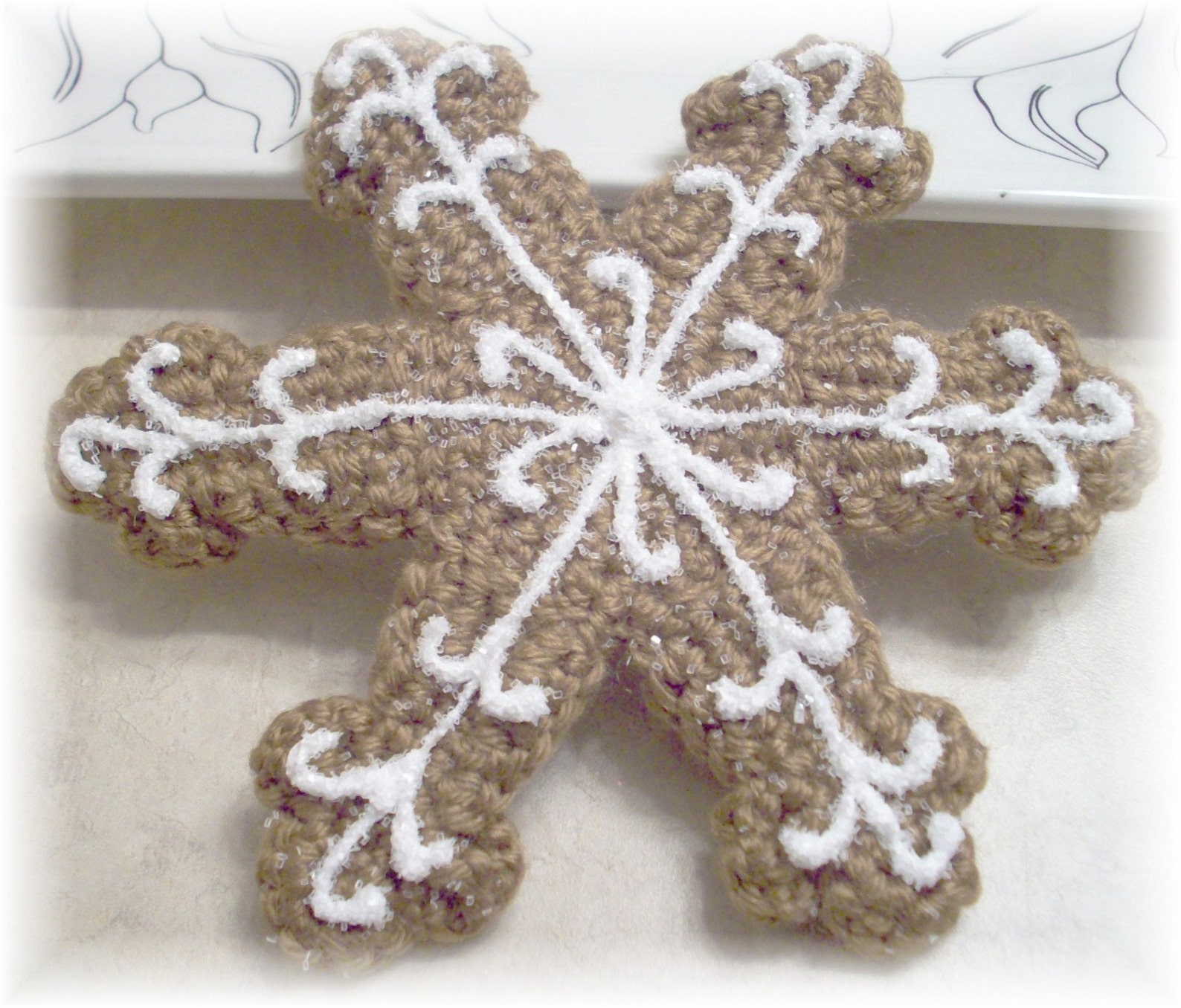 Gingerbread Snowflake Cookie.....pdf Pattern - Etsy