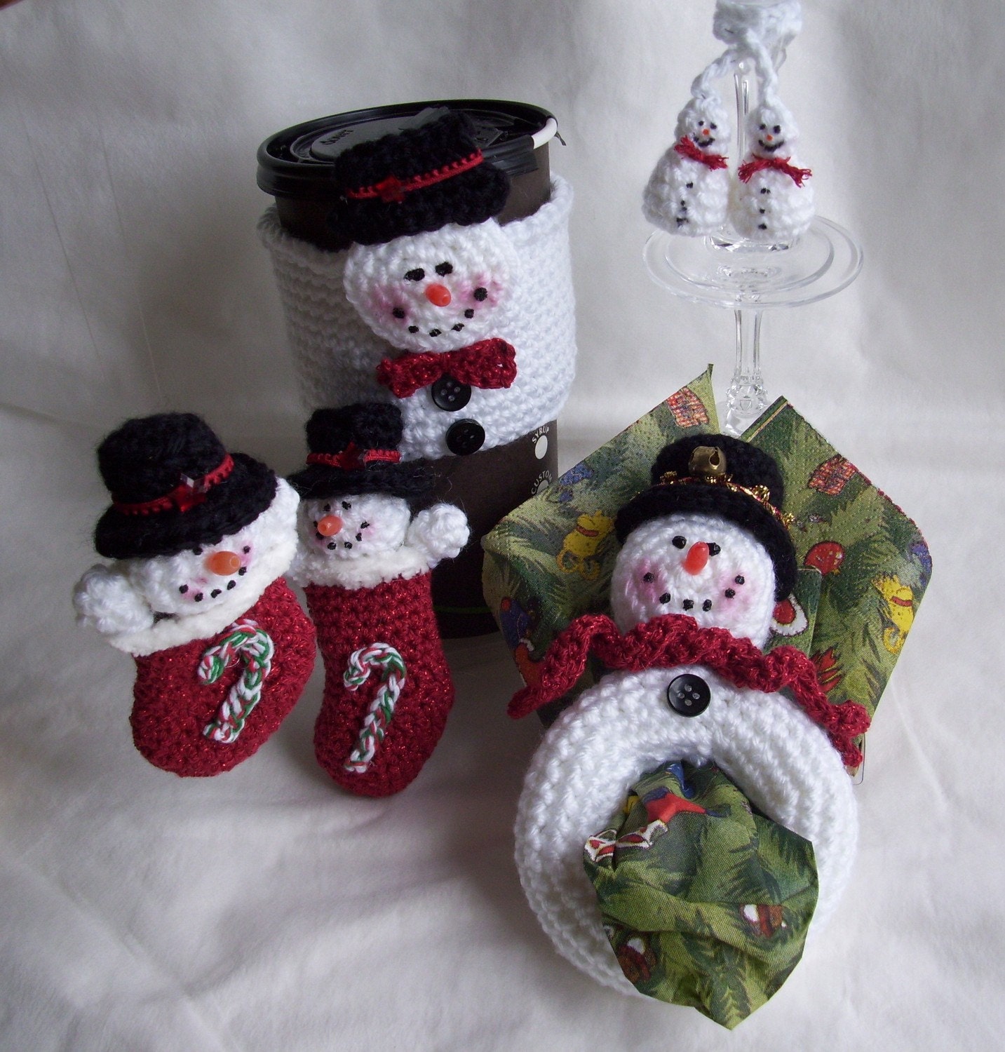 Snowman Set...PDF Crochet Pattern | Etsy