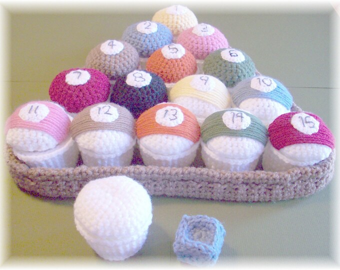 Crochet Billiard Ball Cupcakes...pdf Pattern - Etsy