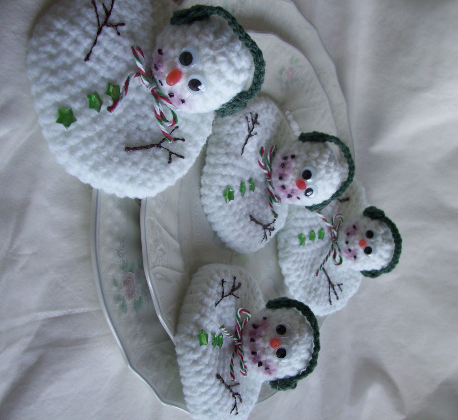 Puddle Snowman & Snowman Treat Pots...pdf Crochet Pattern - Etsy