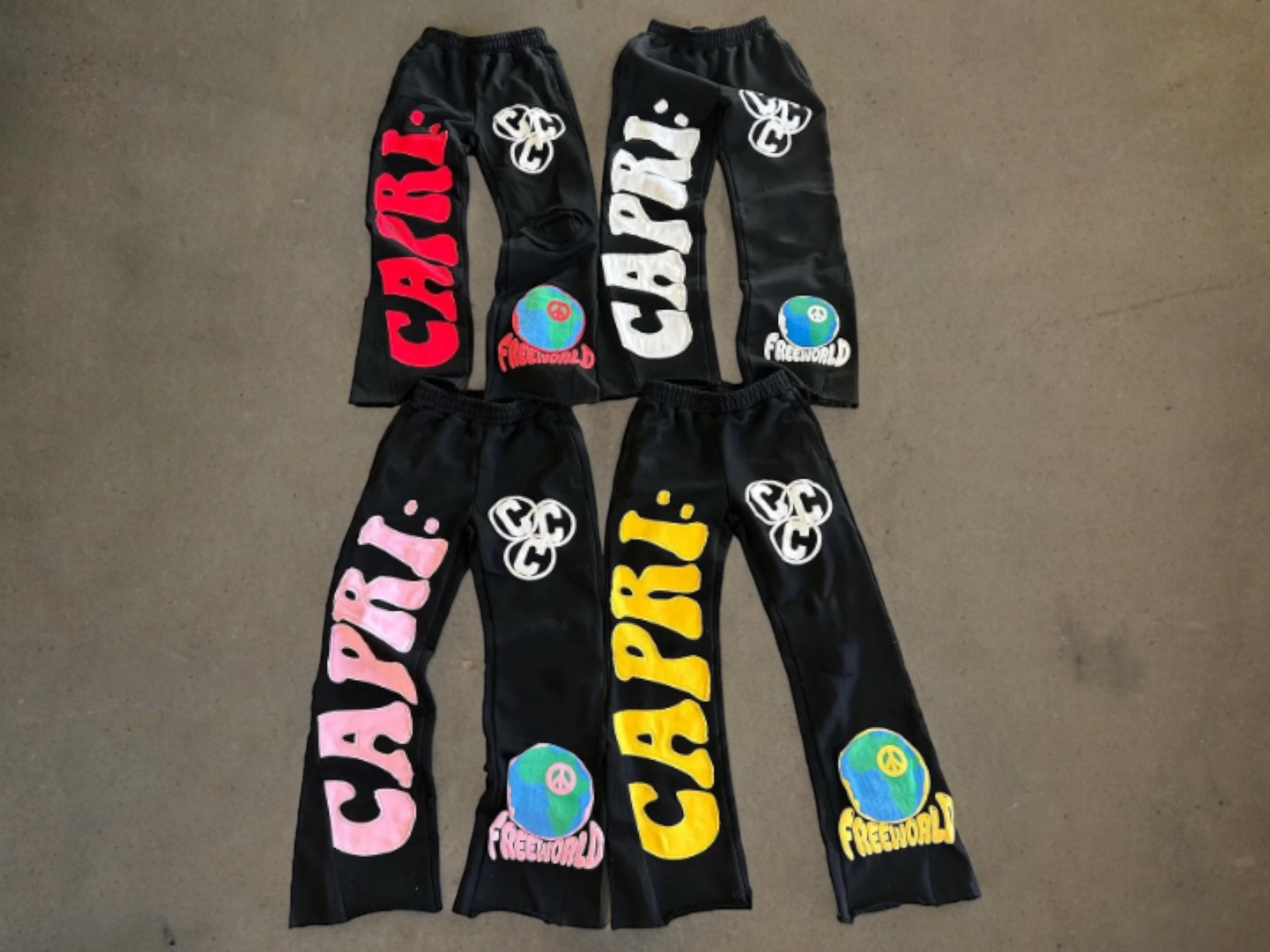 Capri Project Flared Sweatpants Sweats Free World Freeworld - Etsy