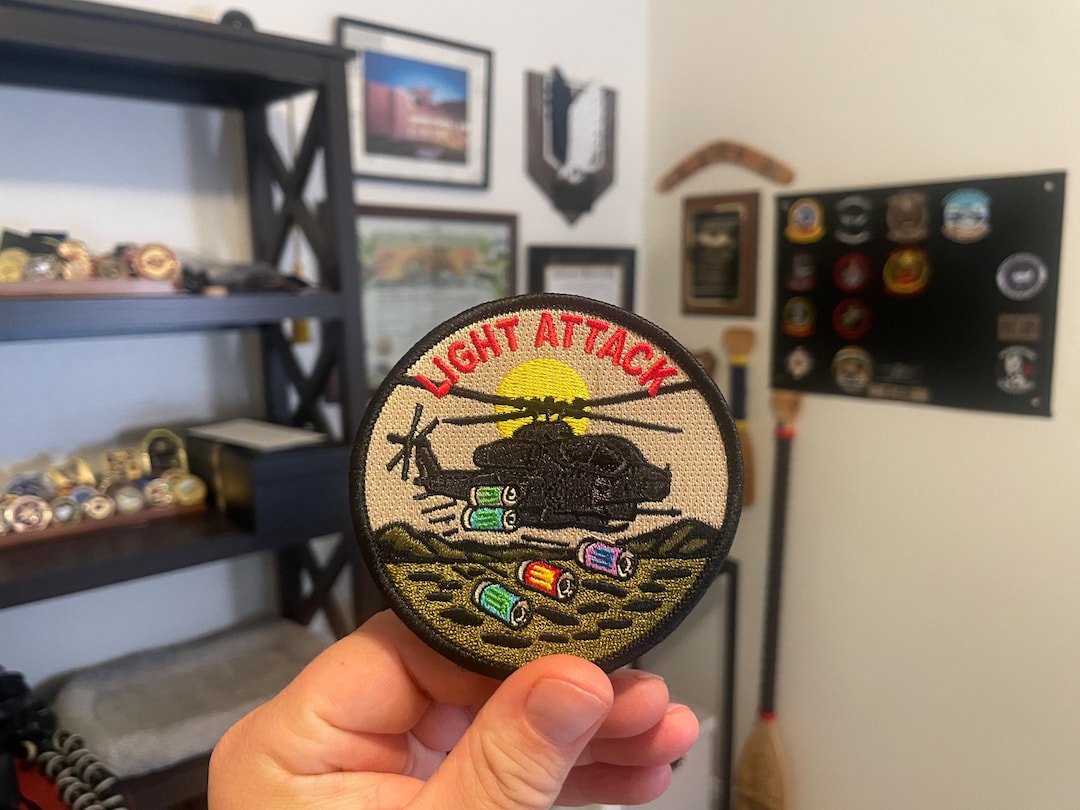 Attack Helicopter Patch | Energy Drink Morale Patch | Tactical Velcro ...