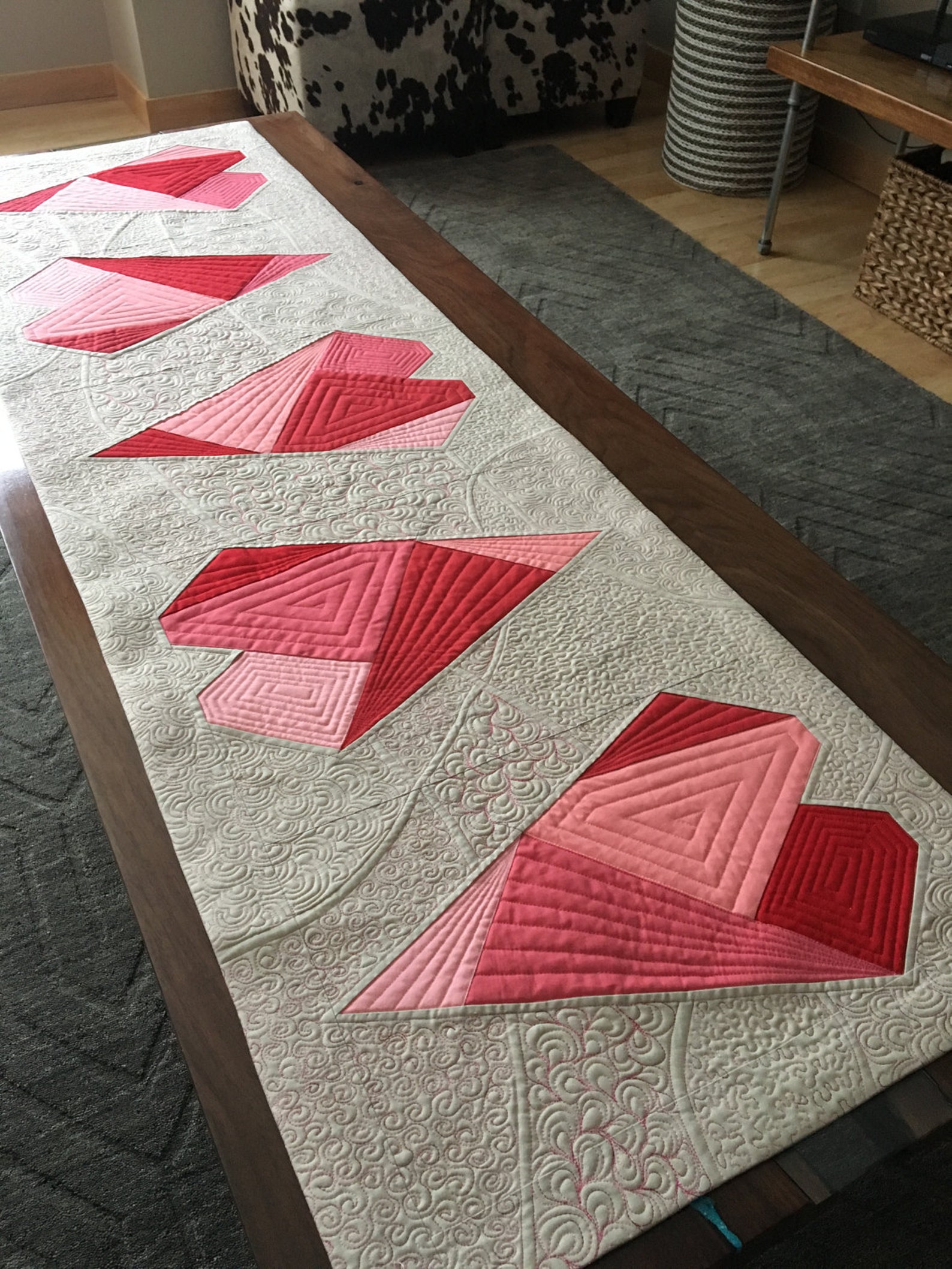 Heart to Heart Valentine's Table Runner Pattern PDF - Etsy