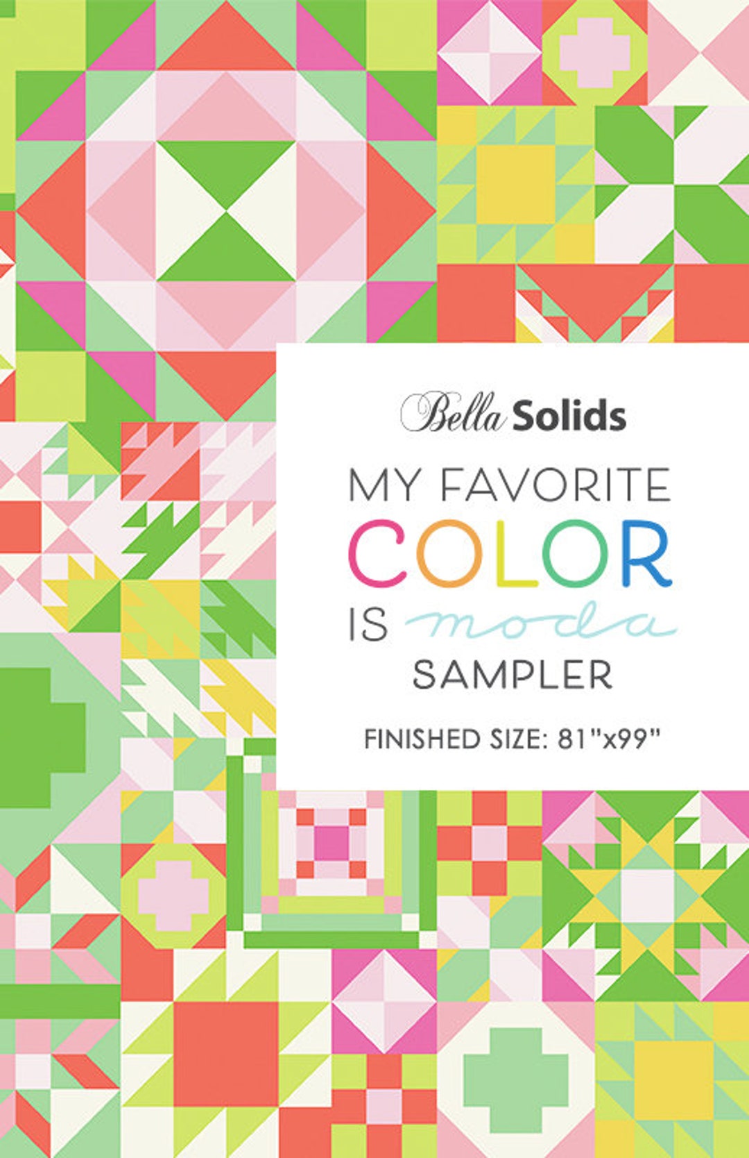 My Favorite Color is Moda Pattern Sheet - Etsy