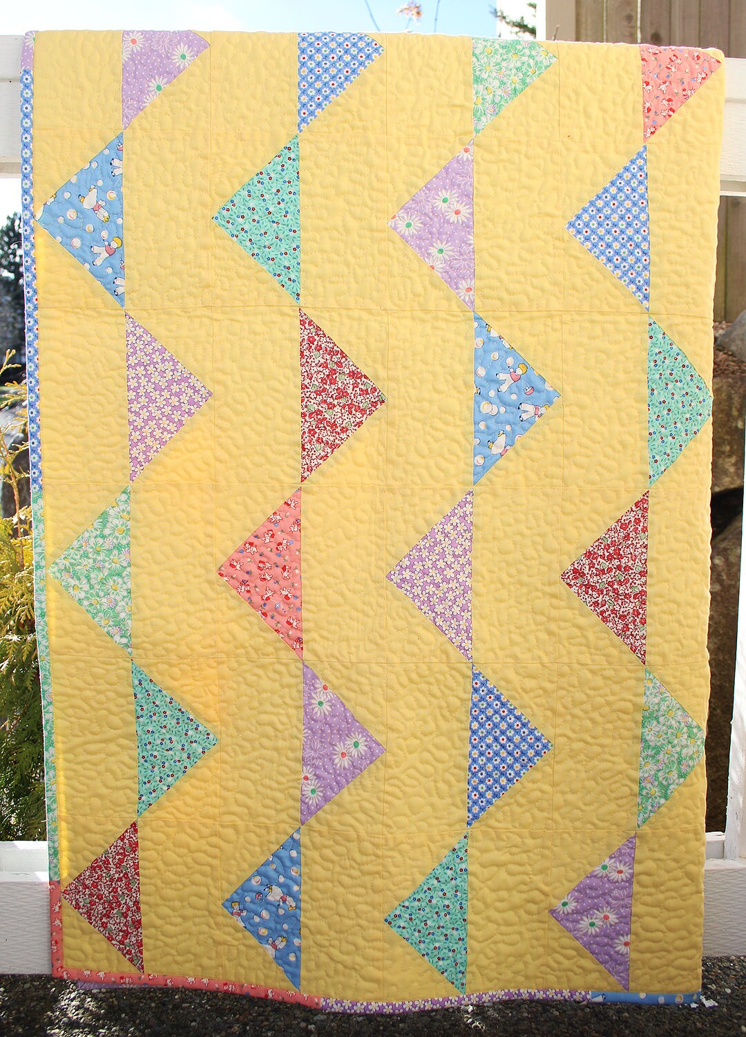 Bunting Modern Quilt Pattern PDF Easy | Etsy