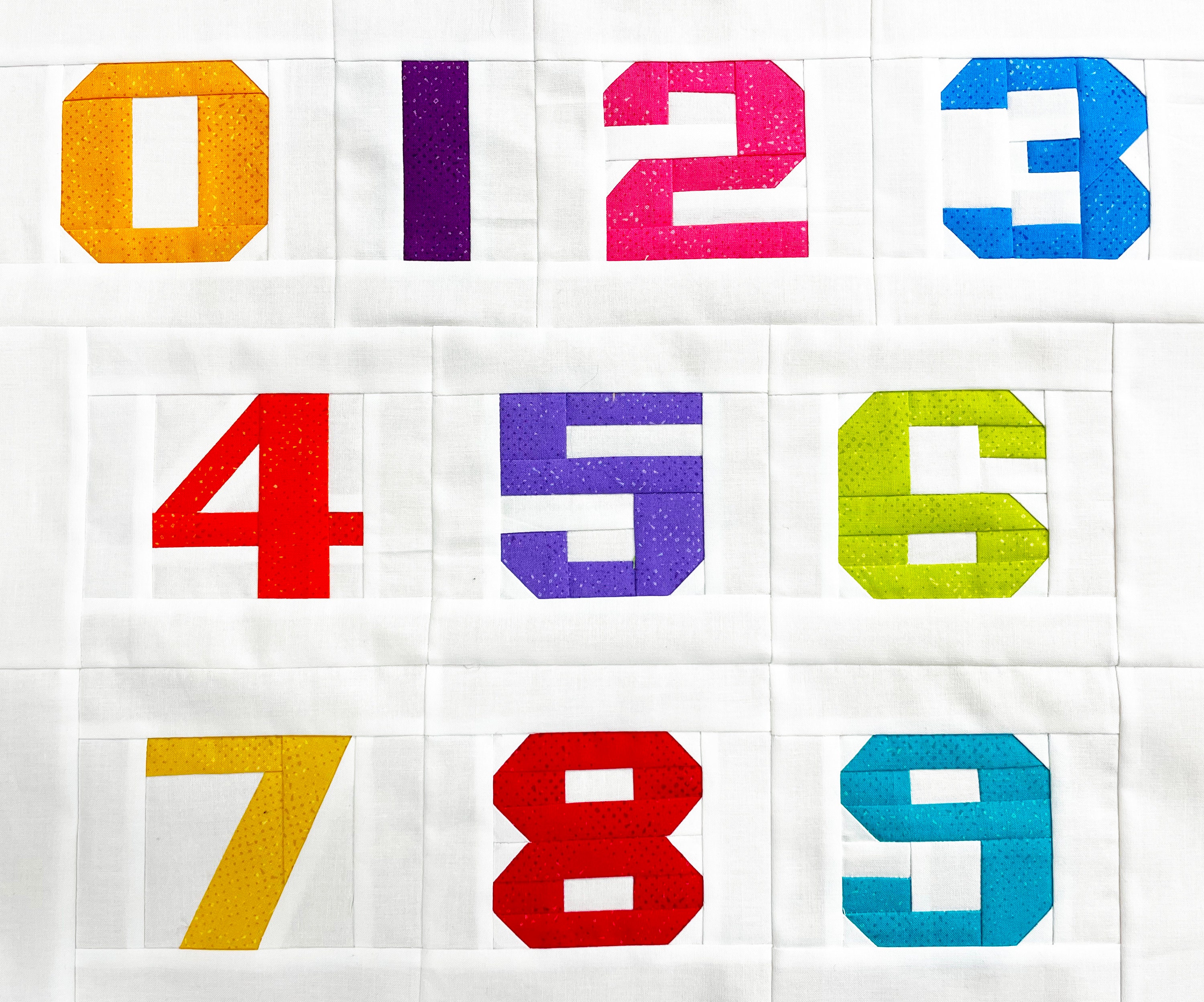 Foundation Pieced Numbers PDF Pattern With Resizing Information - Etsy