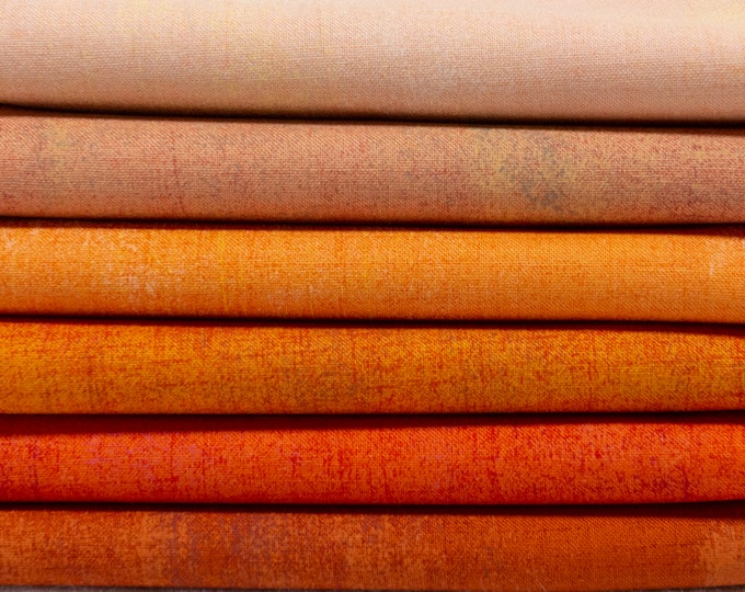 Orange Moda Grunge Fabric Bundle - 6 Colors - Etsy