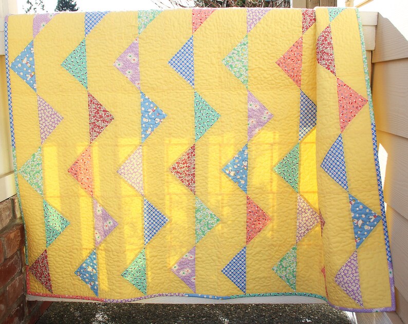 Bunting Modern Quilt Pattern PDF Easy - Etsy