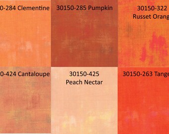 Orange Moda Grunge Fabric Bundle 6 Colors - Etsy
