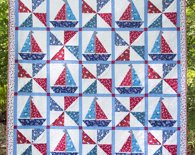 Sailing Sailboat Quilt Pattern PDF - Etsy