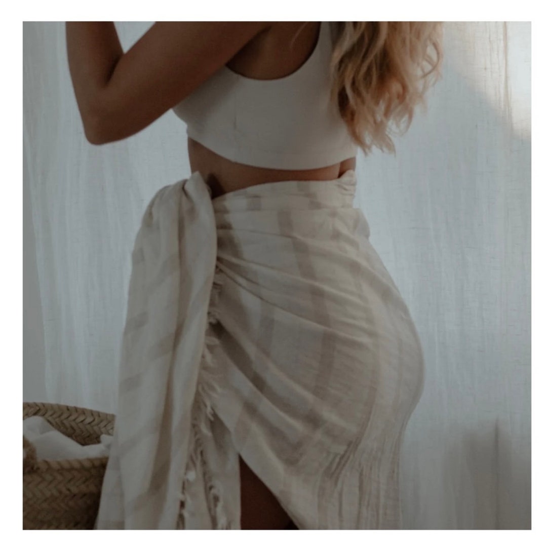 Turkish Cotton Pure Sarong Towel - Natural ( Best Seller, Wedding Gift ...