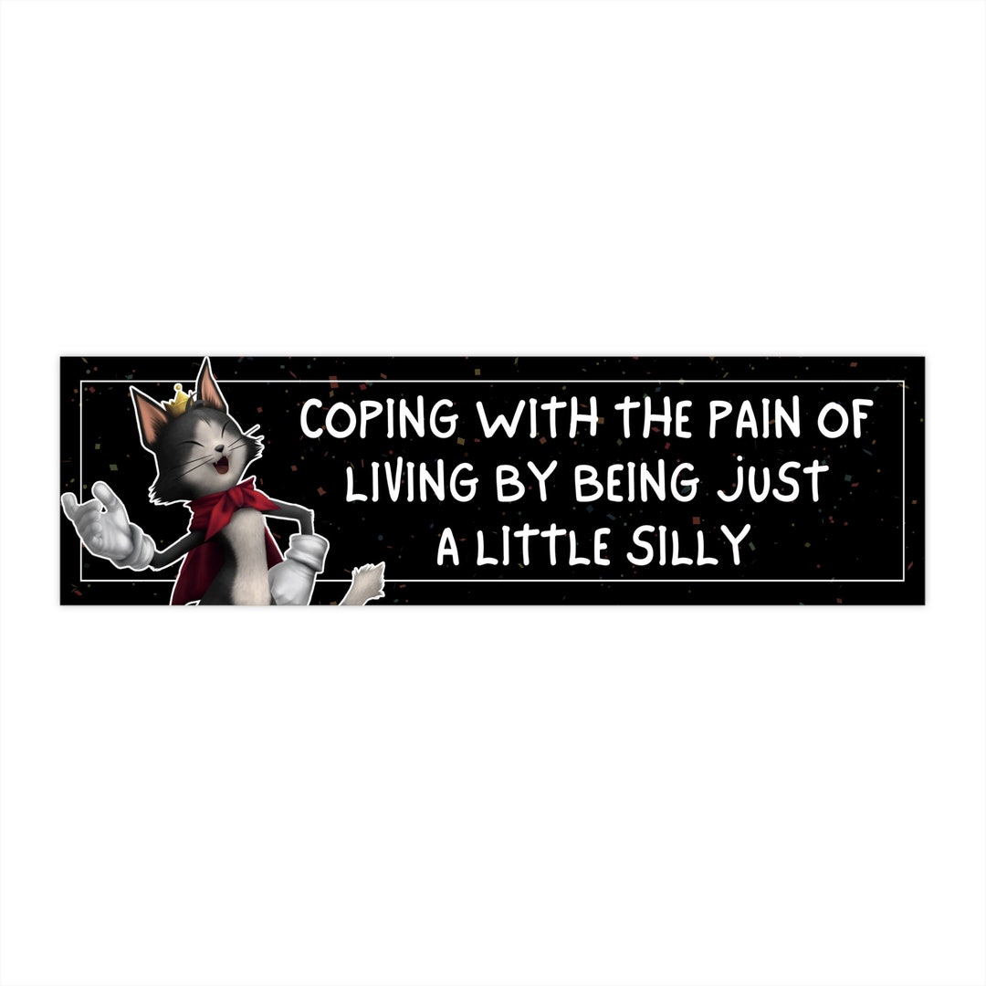 FF7 Cait Sith just a Little Silly Bumper Stickers - Etsy