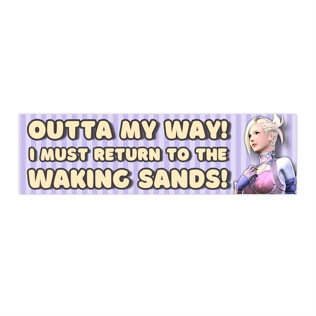 FFXIV Minfilia "return to the Waking Sands" Bumper Stickers - Etsy