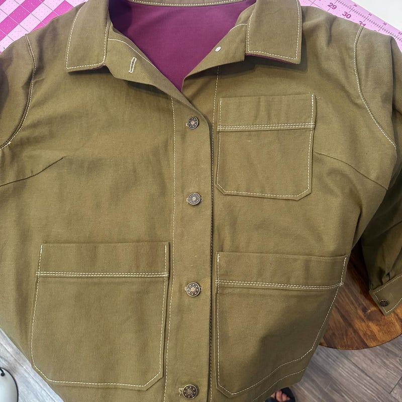 Olive Chore Jacket Men - Etsy