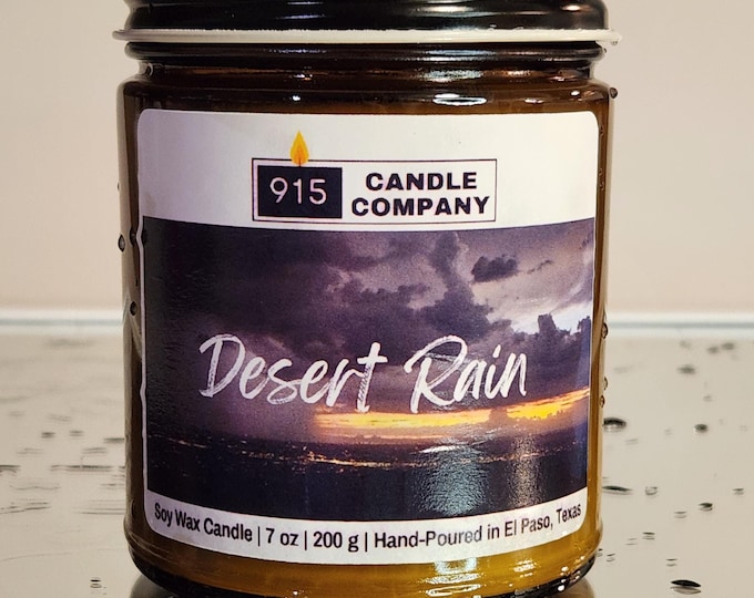 Desert Rain Scented Soy Wax Candle - Made in El Paso, Texas - Etsy
