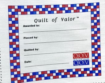 Quilts of Valor, Bald Eagle Quilt Label --free Shipping - Etsy