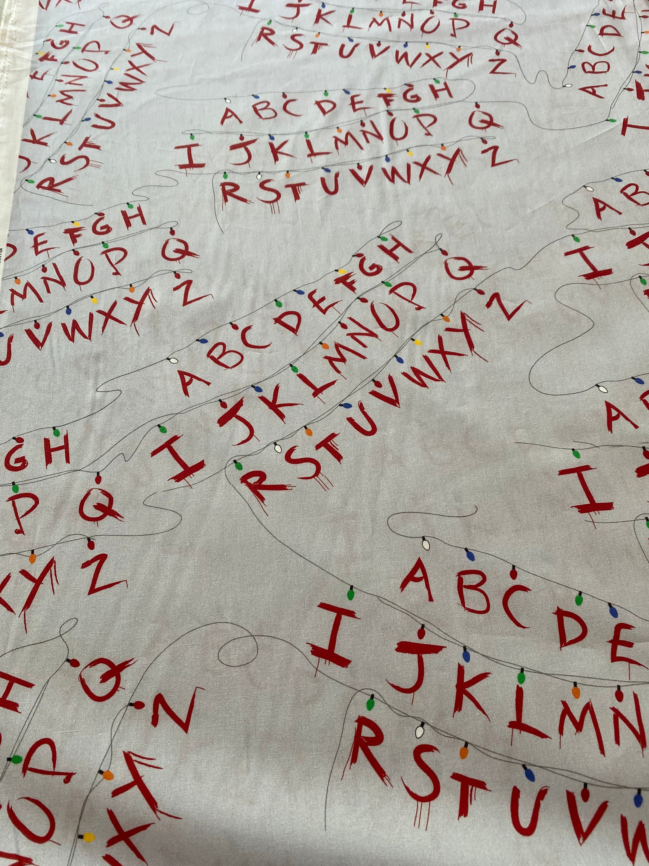 String Lights Stranger Things Inspired Fat Quarter 18 - Etsy Australia
