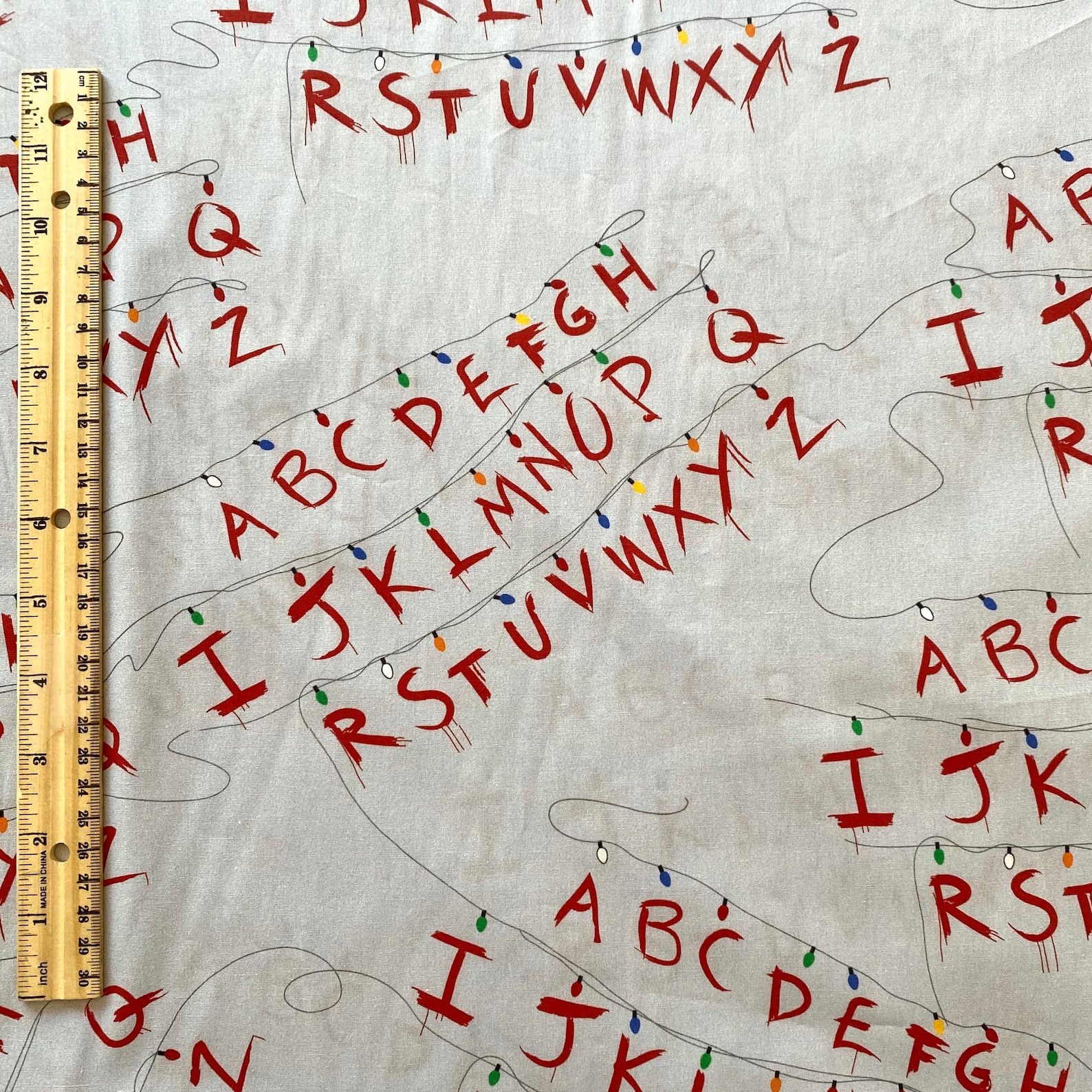 String Lights, Stranger Things Inspired Fat Quarter 18 X 22 - Etsy