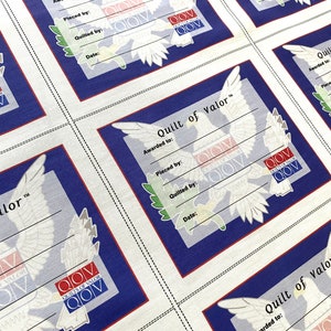 Quilts of Valor, Bald Eagle Quilt Label free Shipping - Etsy