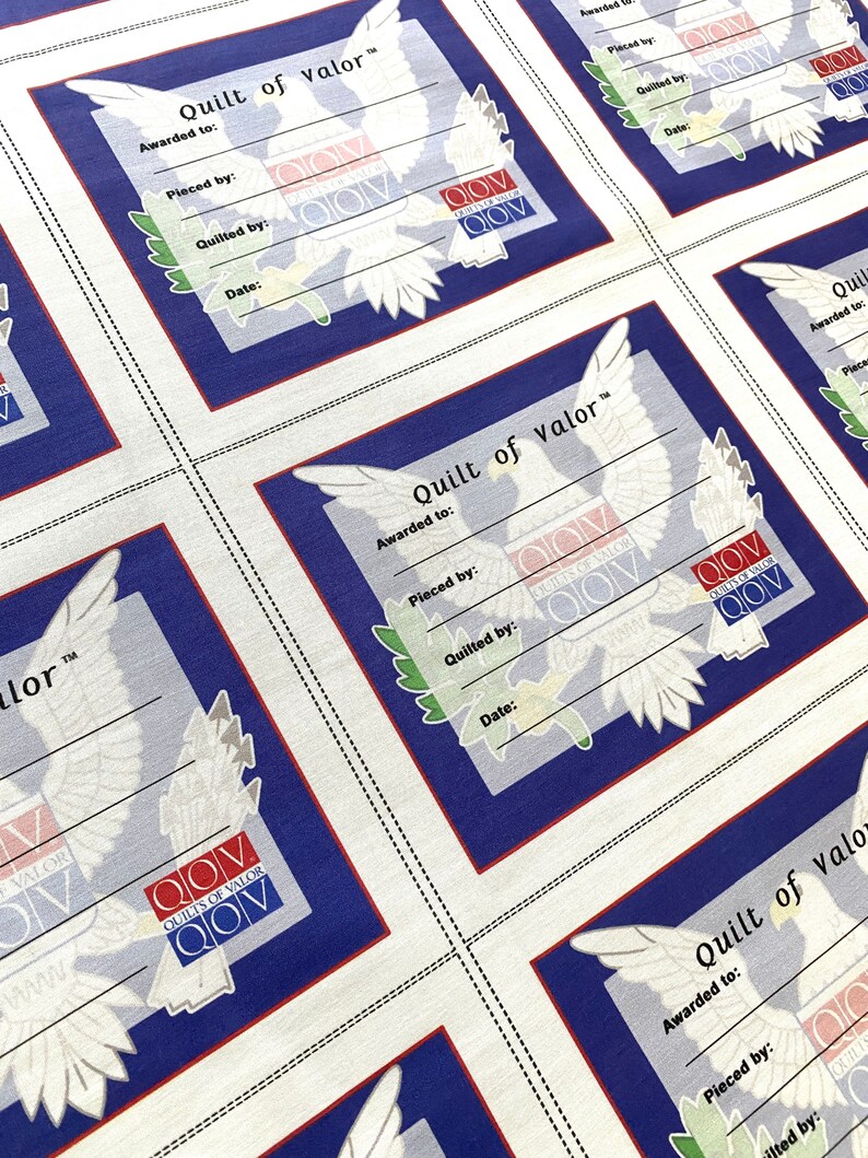 Quilts of Valor Bald Eagle Quilt Label free Shipping | Etsy