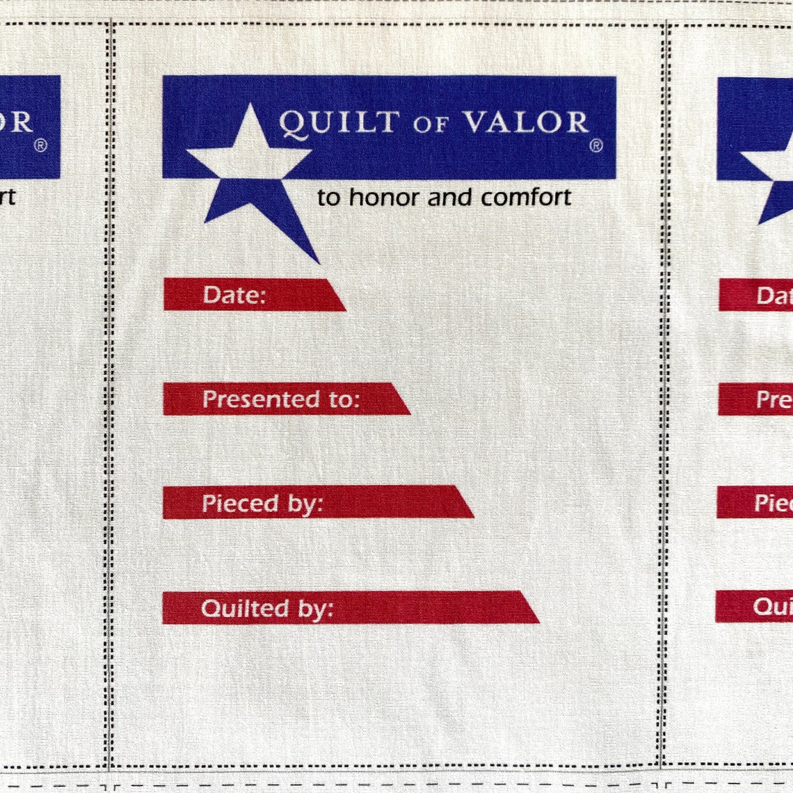 Quilts of Valor Star Beam Quilt Label Free Shipping - Etsy