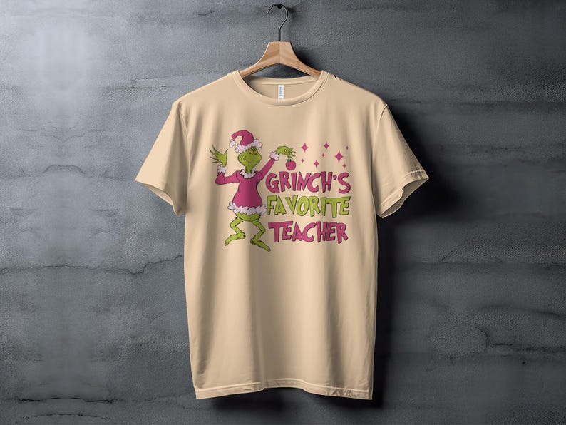 Grinchs Favorite Teacher T-shirt, Christmas Gift, Teacher Appreciation ...