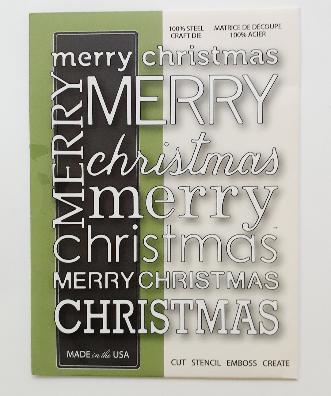 Merry Christmas Background Die Poppy Stamps - Etsy