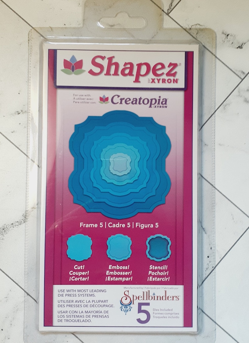 Frame 5 Die Set, Shapez Dies by Xyron for Spellbinders, Frame Die Set ...