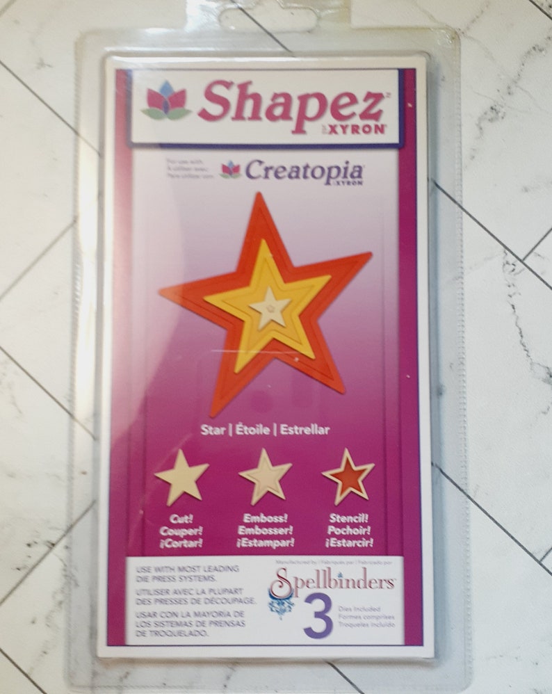 Star Die Set, Shapez Dies by Xyron for Spellbinders, Nested Star Dies ...
