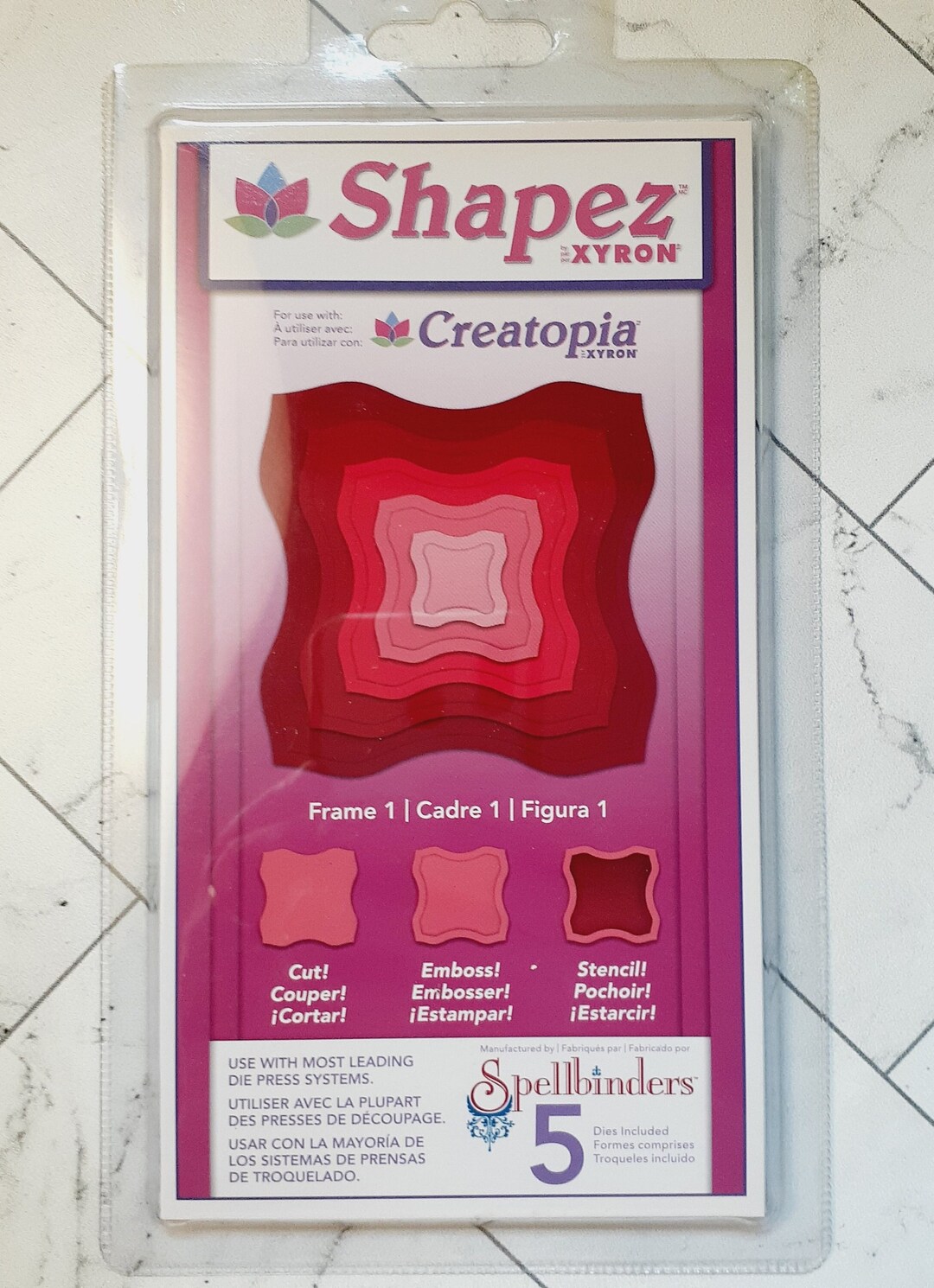 Frame 1 Die Set, Shapez Dies by Xyron for Spellbinders, Nested Frame ...