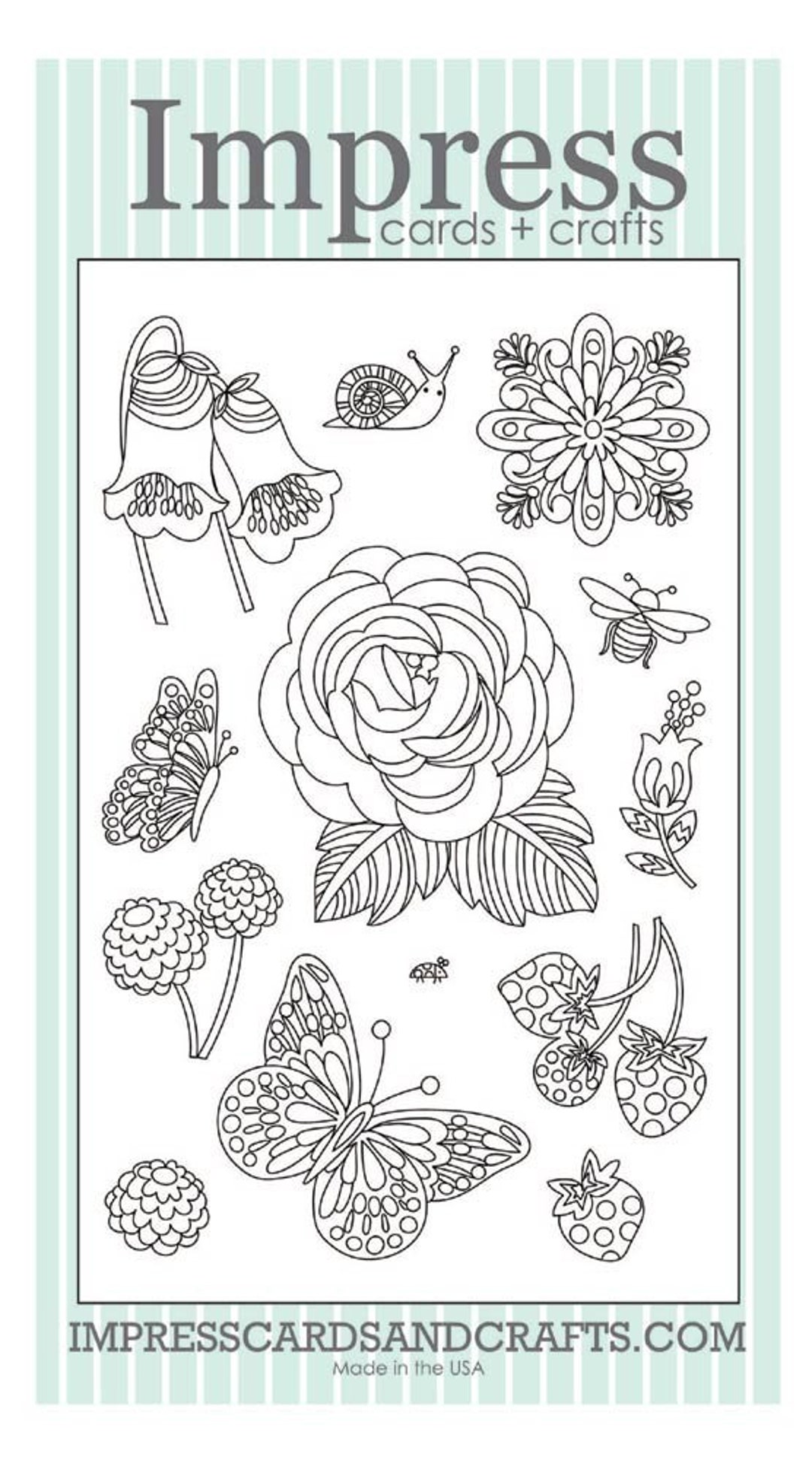 Coloring Book Stamp Set by Impress Cards & Crafts - Etsy