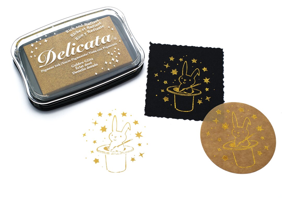 Delicata Golden Glitz Gold Ink Pad by Tsukineko Pigment Ink Pad - Etsy