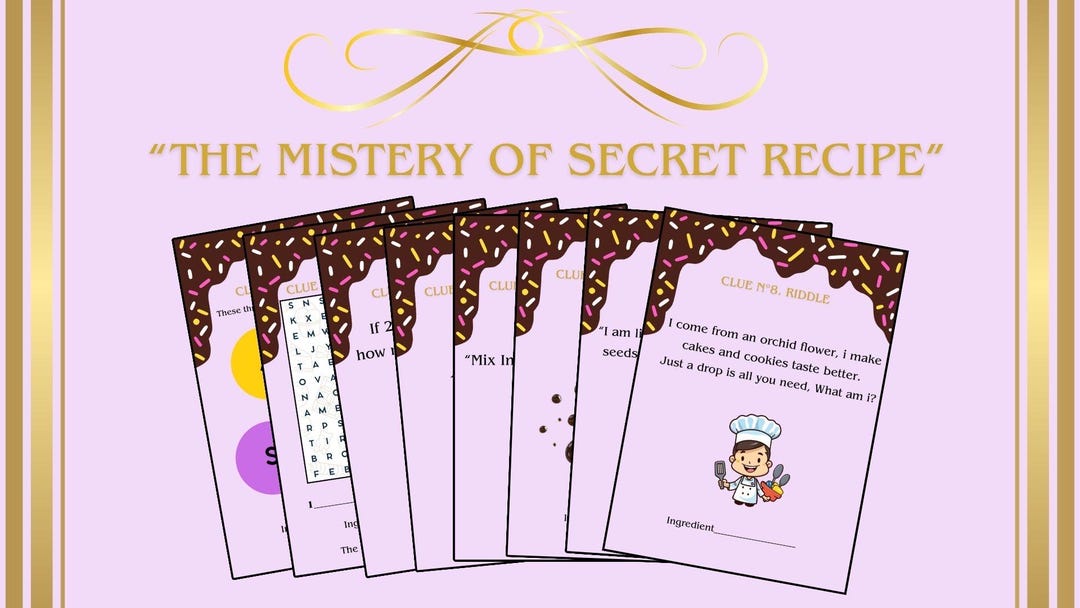 Baking Mystery Escape Room Game, Printable Family Fun (PDF) - Etsy