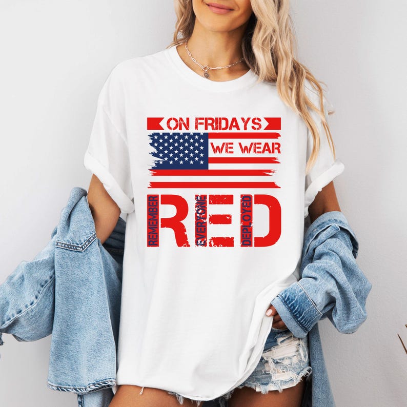 On Friday We Wear Red Comfort Colors,we Wear Red Shirt, Remember ...