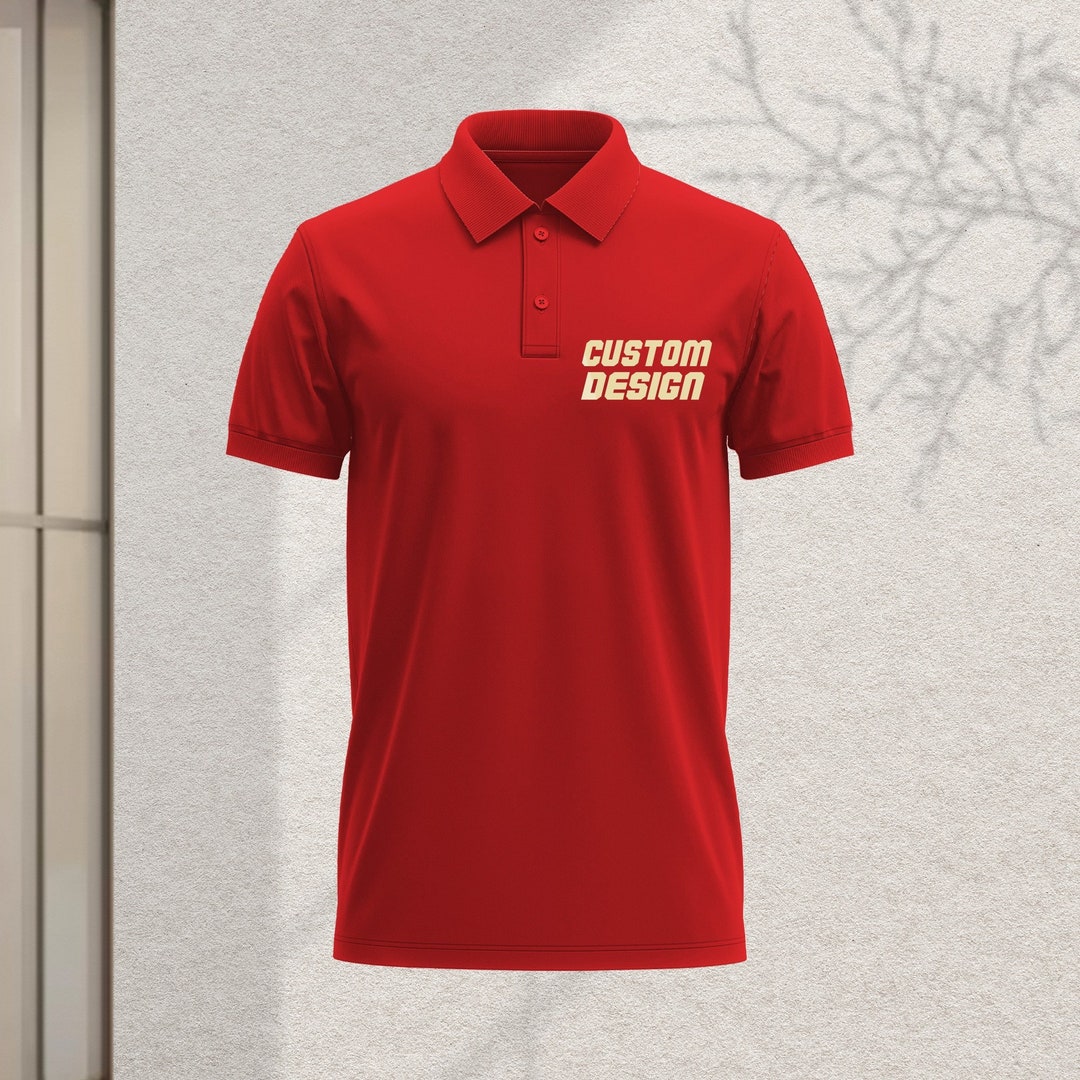 Custom Polo Shirt, Custom Text Logo Design Polo for Men and Women ...