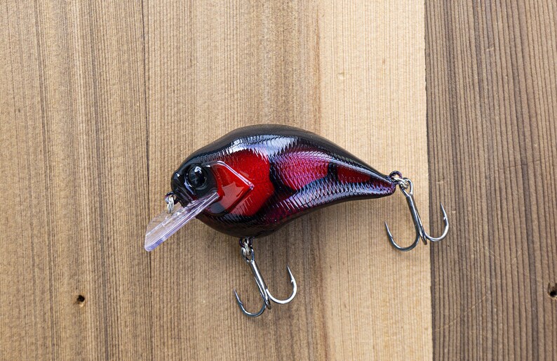 Hand-painted Fishing Lure, Squarebill Hard Bait, Custom Crankbait ...