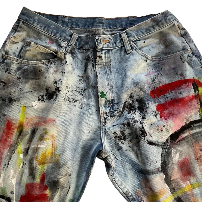 Abstract Jeans - Etsy